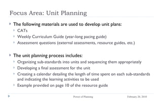 Long Term Planning Presentation with Kathryn McCurdy - POP Winter ...