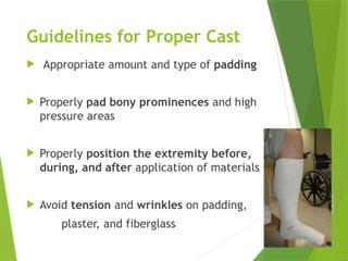 General principles of Plaster of Paris cast/slab immobilization in ...