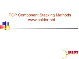 POP Rework Methods | PPT