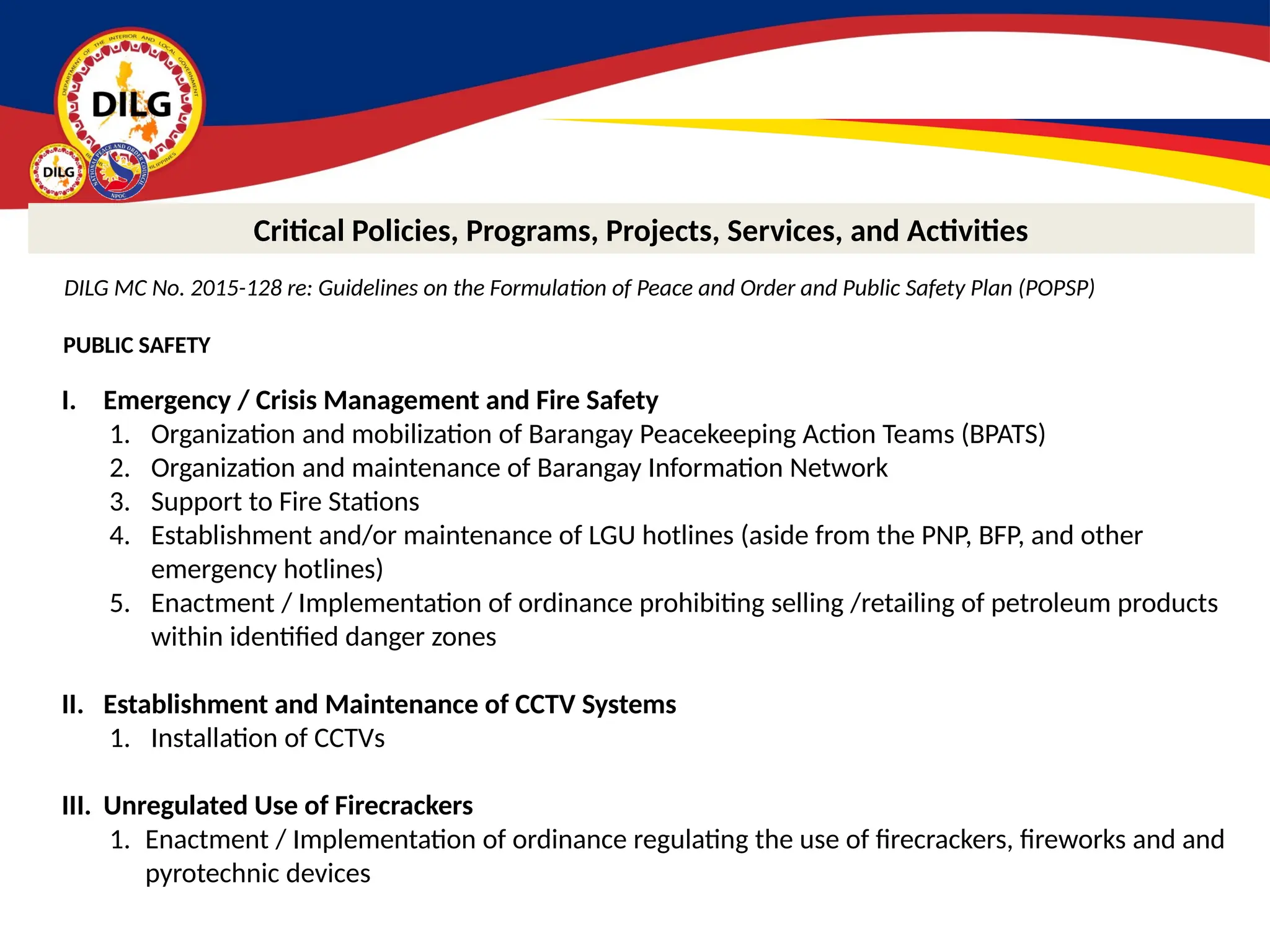 Peace and Order and Public Safety-Planning-and-POPS-PCMS | PPTX