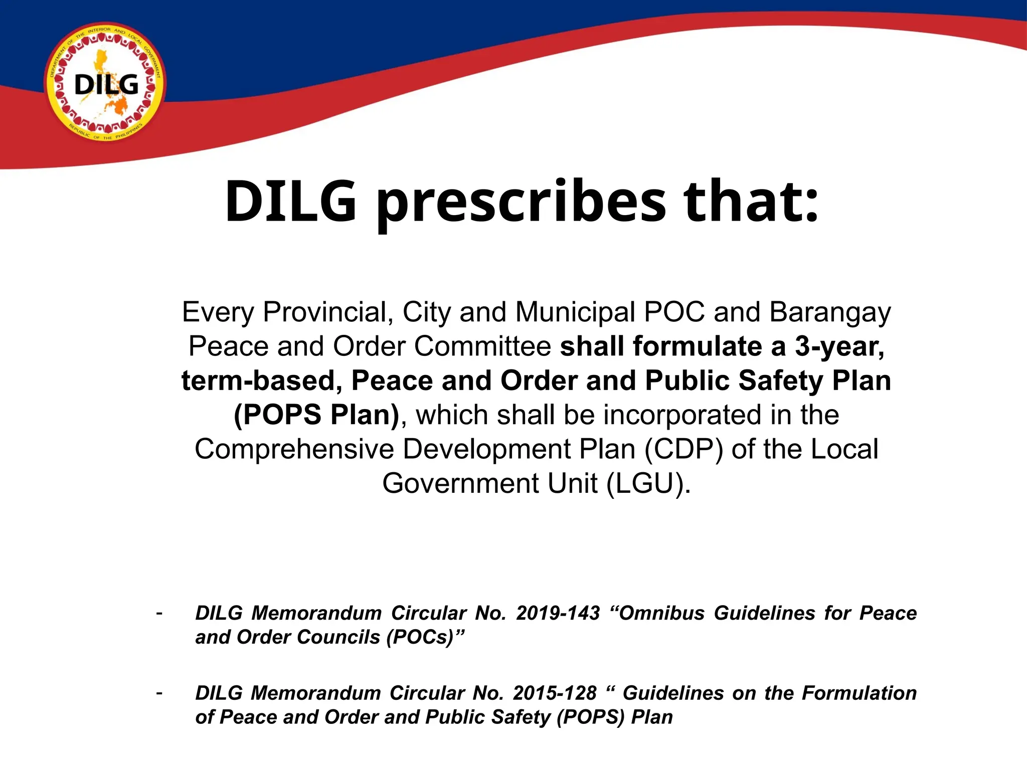 Peace and Order and Public Safety-Planning-and-POPS-PCMS | PPTX