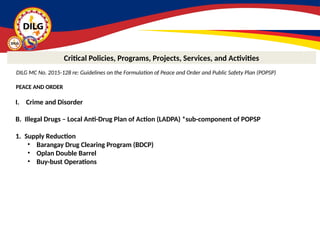 Peace and Order and Public Safety-Planning-and-POPS-PCMS | PPTX