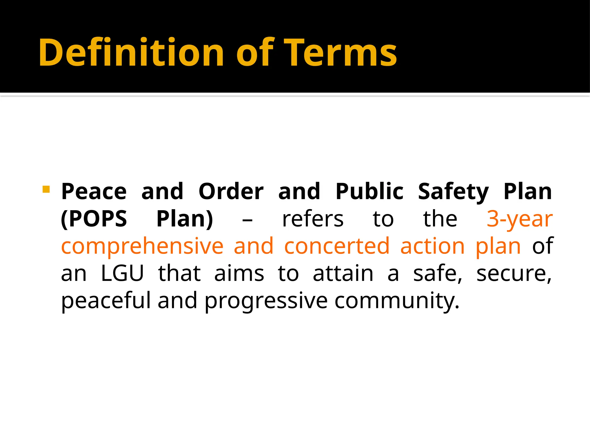 POPS Plan Formulation for Local Government Unit | PPTX