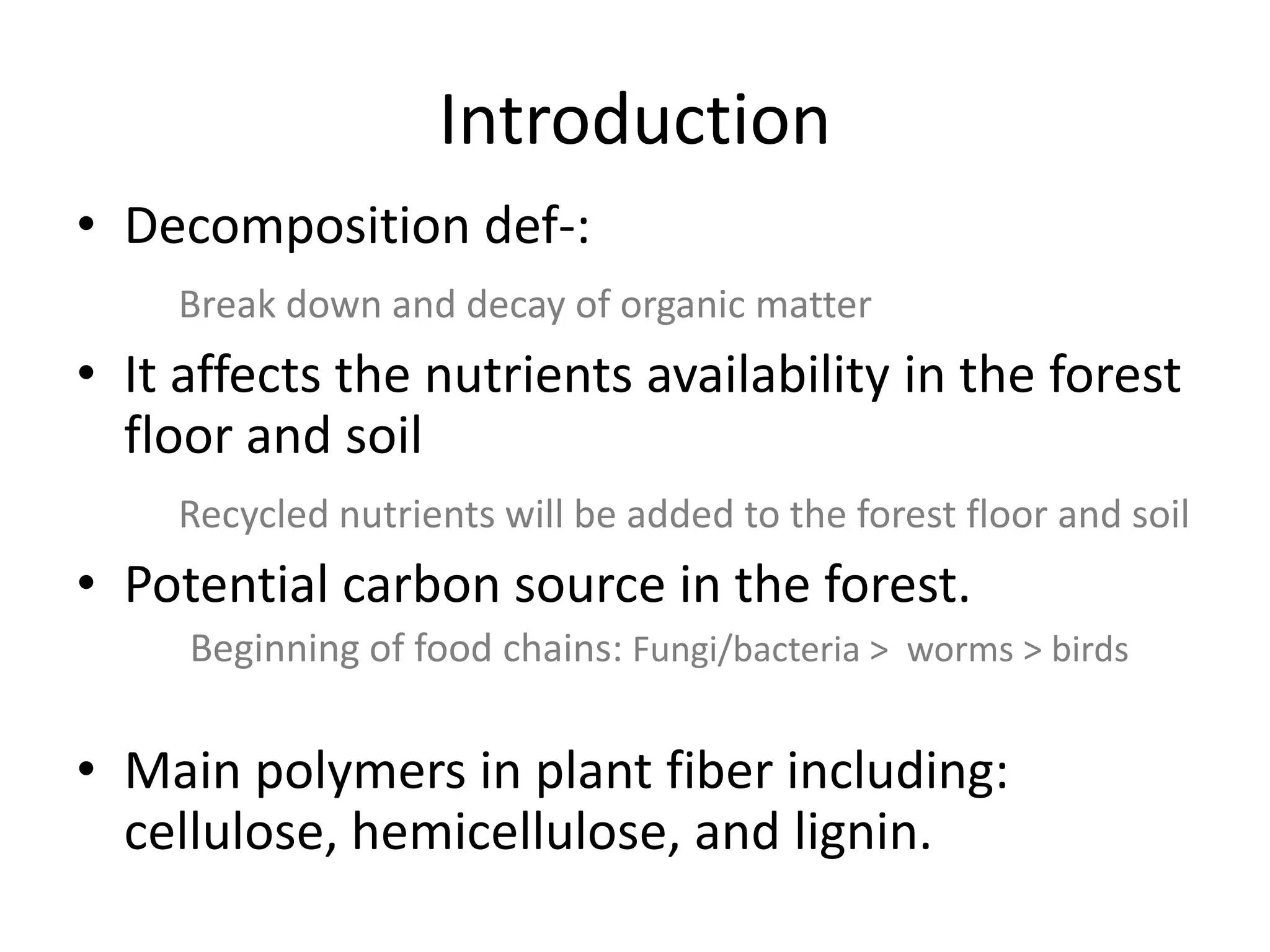 Popsicle sticks and filter paper decomposition in forest v2 | PPT