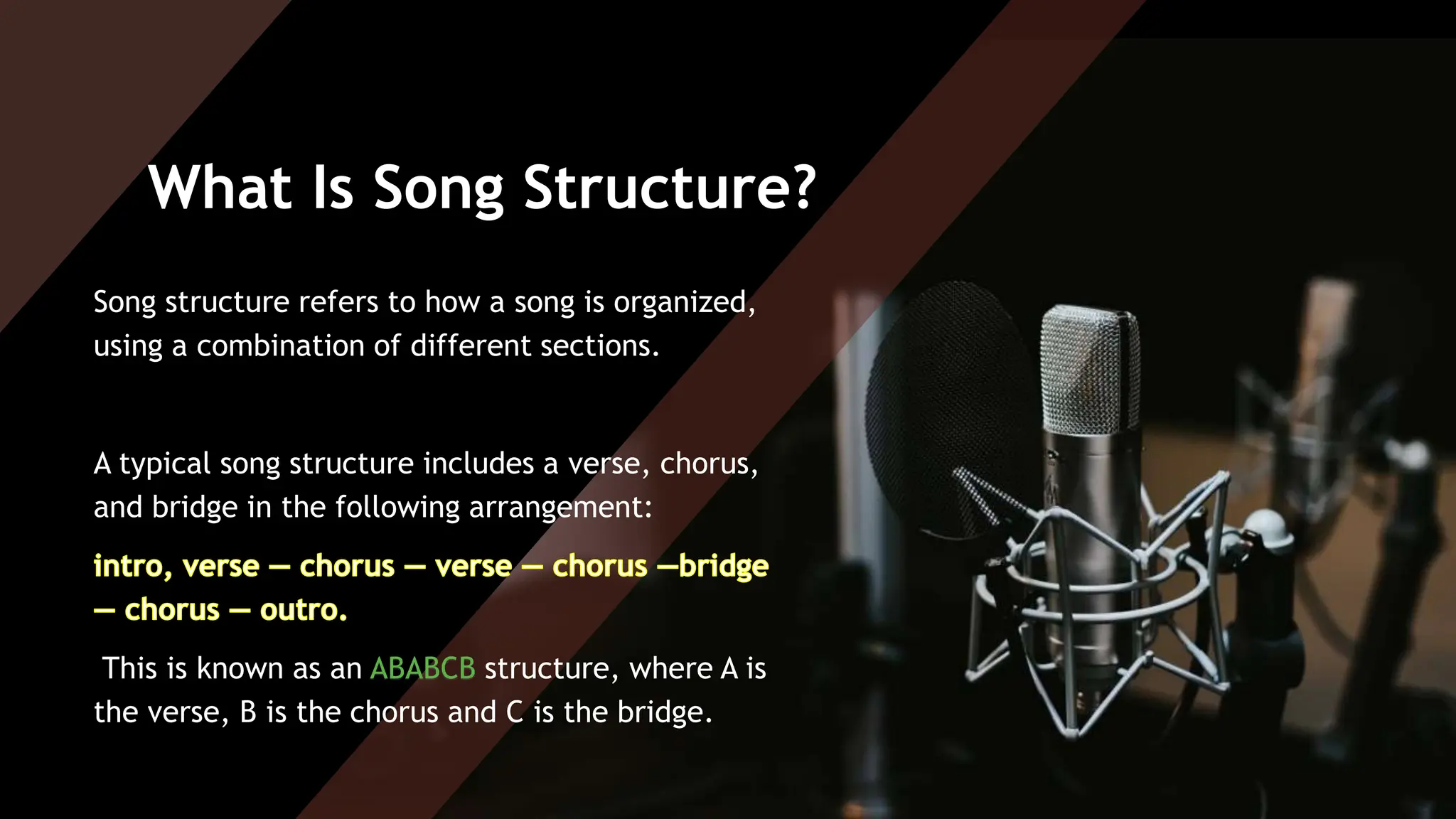 Pop song structure - Materi struktur lagu pop untuk SMA Kelas XI | PPT
