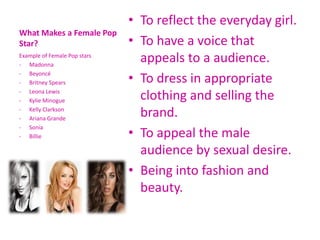 Pop star image | PPTX | Contemporary Hits/Pop/Top 40 | Music