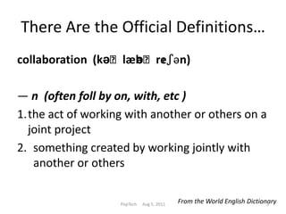 Poptech - Collaboration | PPT