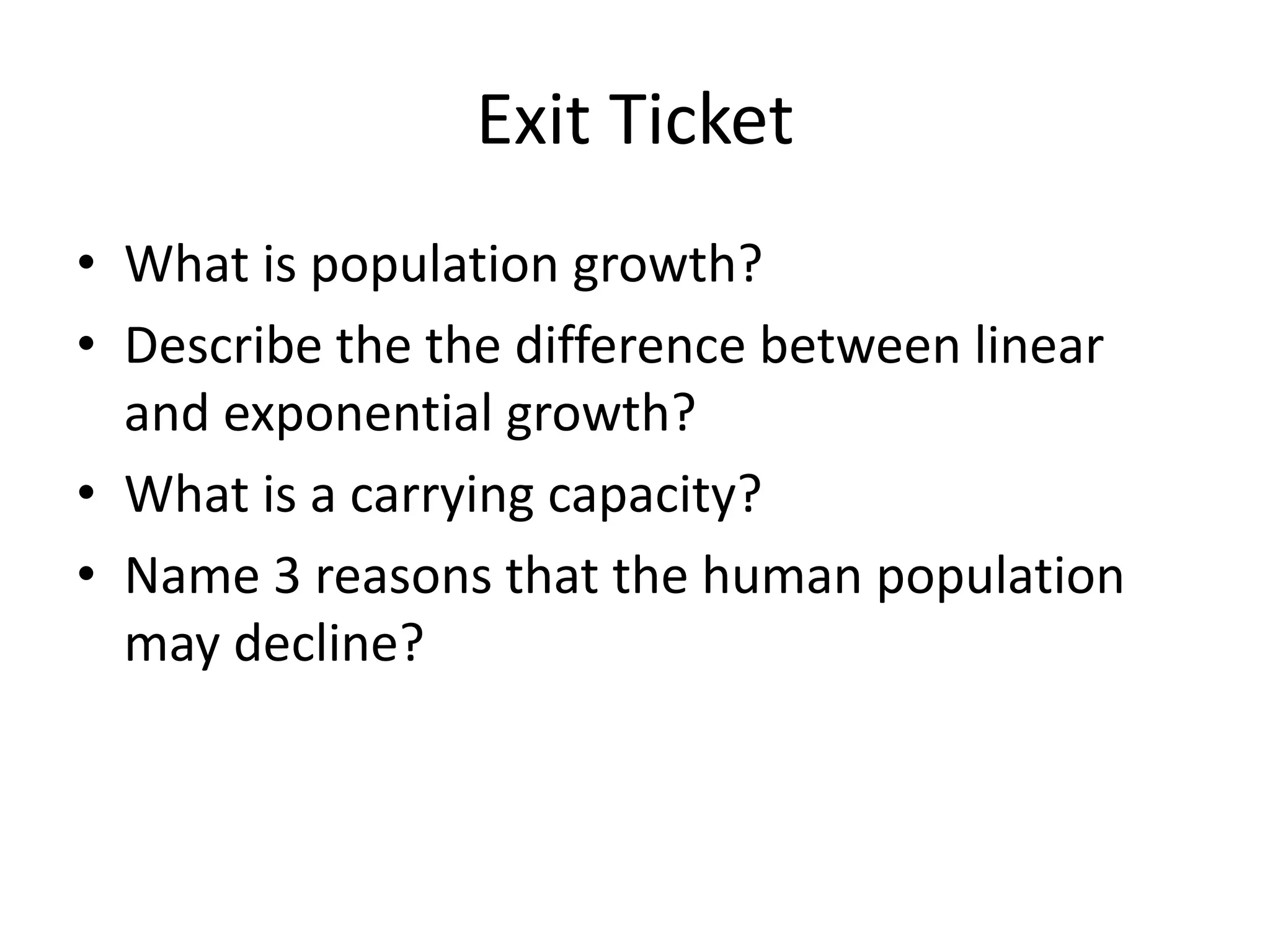 Populaiton growth and carrying capacity cer | PPTX
