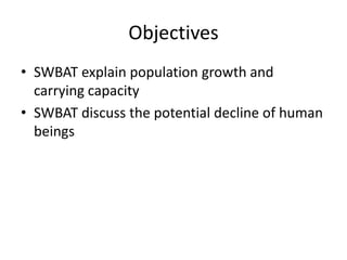 Populaiton growth and carrying capacity cer (no do now) | PPT