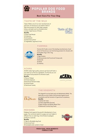 Popular dog food brands | PDF