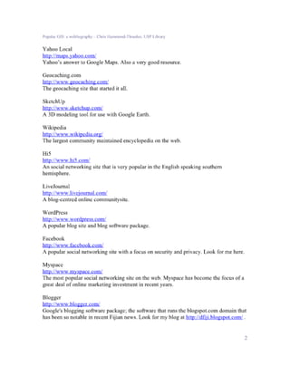 Popular GIS: a webliography | PDF