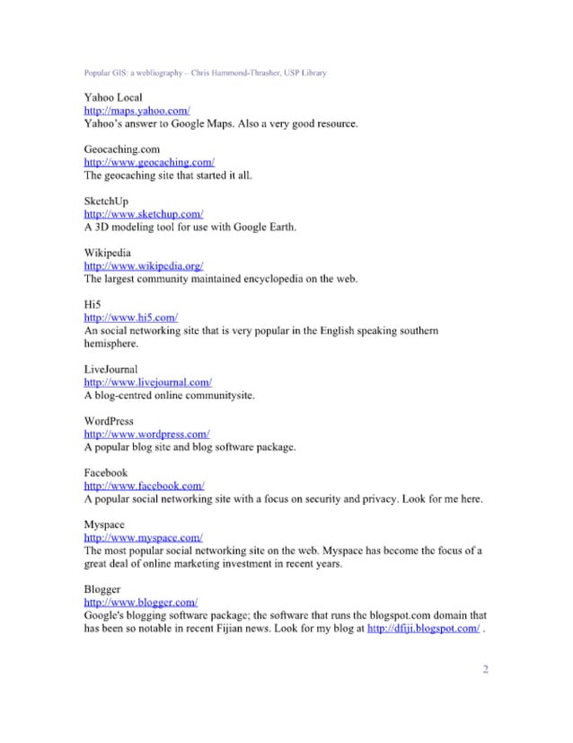 Popular GIS: a webliography | PDF