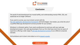 10 Popular Web Application Development Frameworks to Build Great Web ...