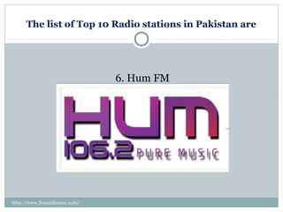 Popular 10 radio stations in pakistan | PPT