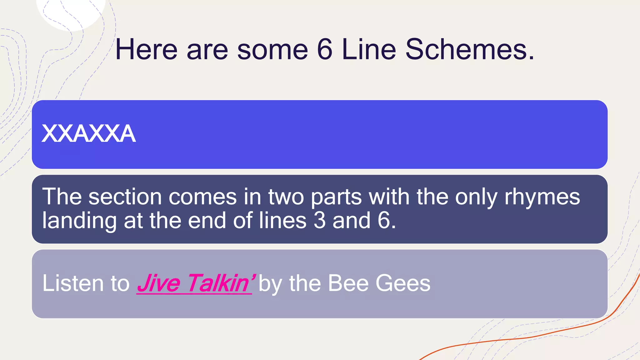 6 Line Rhyming Schemes | PPT