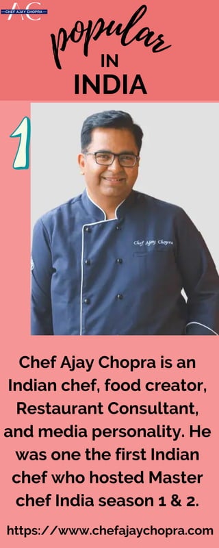 Popular chef in India | Best Indian chef | About chef | PDF