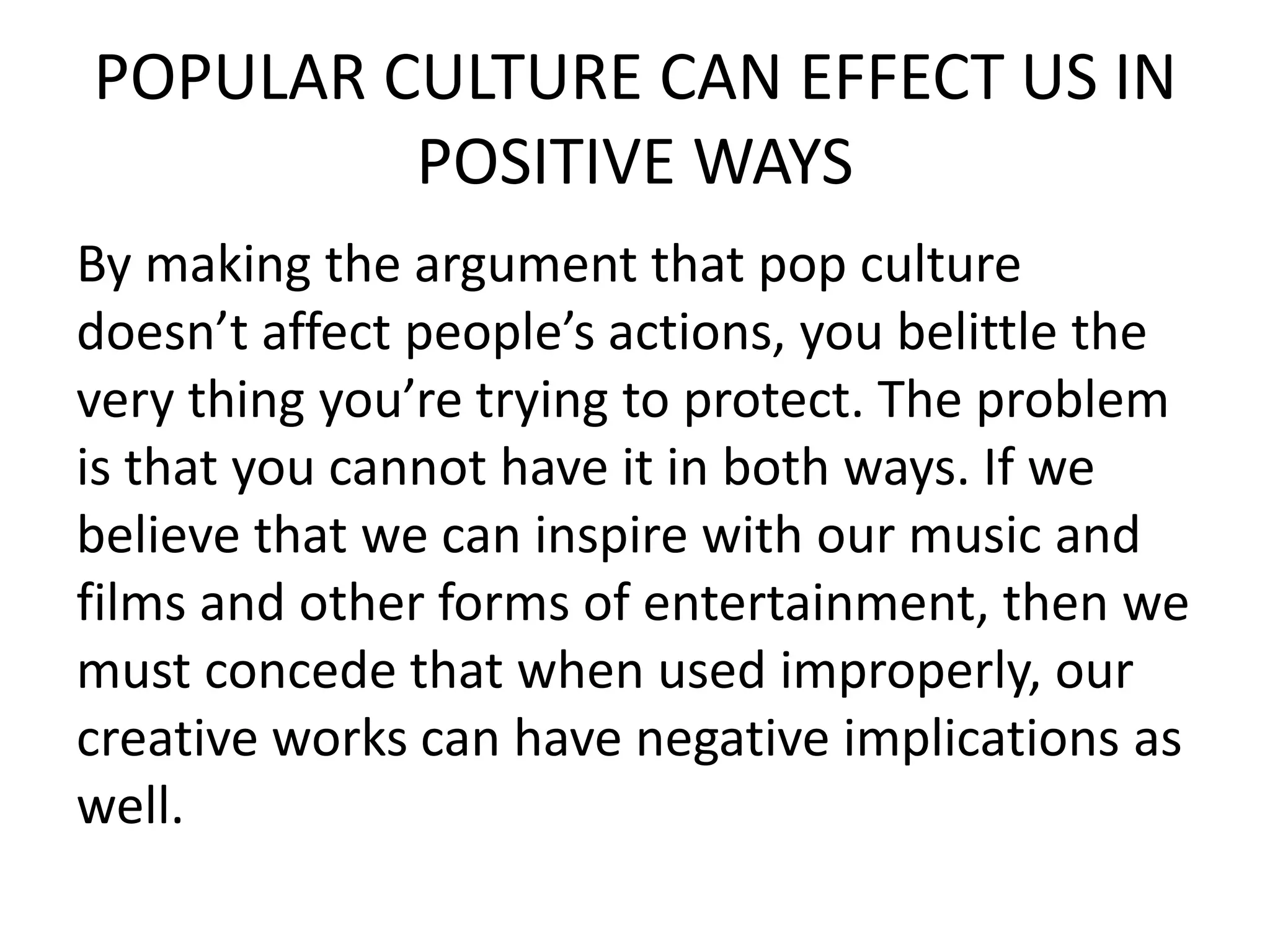 Popular culture | PPTX