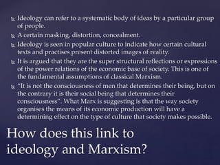 Popular culture and ideology | PPTX