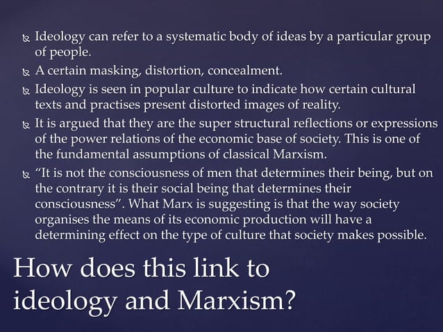Popular culture and ideology | PPTX