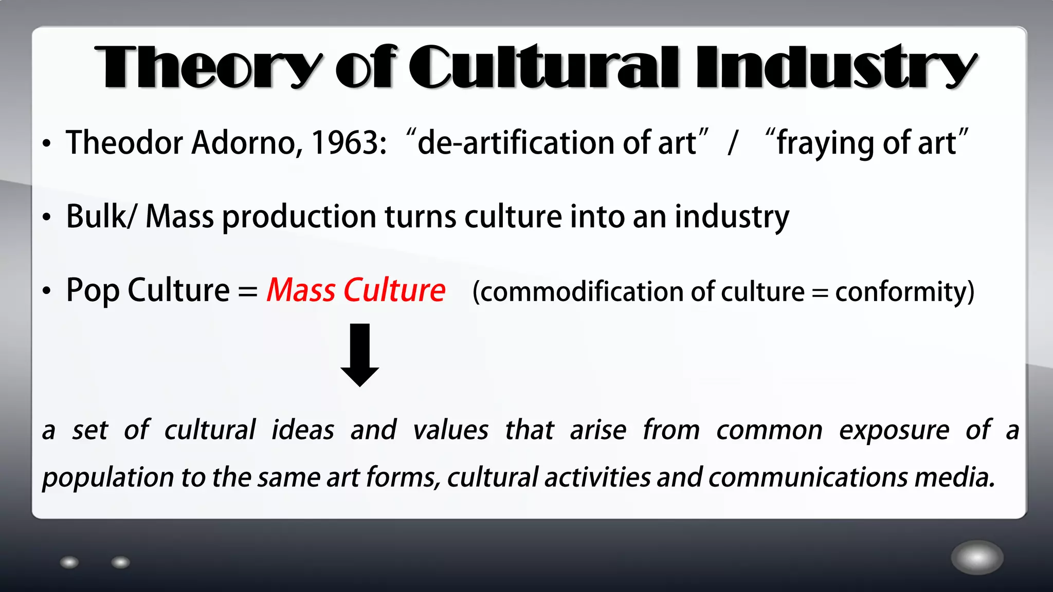 Popular Culture Theories | PDF
