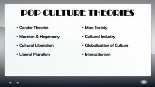 Popular Culture Theories | PDF