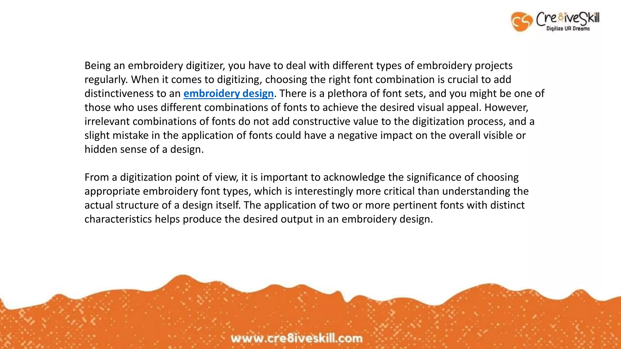 Best Embroidery Fonts Every Embroidery Digitizer Should Know | PPT