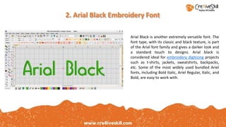 Best Embroidery Fonts Every Embroidery Digitizer Should Know | PPT