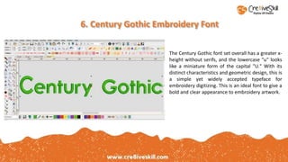 Best Embroidery Fonts Every Embroidery Digitizer Should Know | PPT