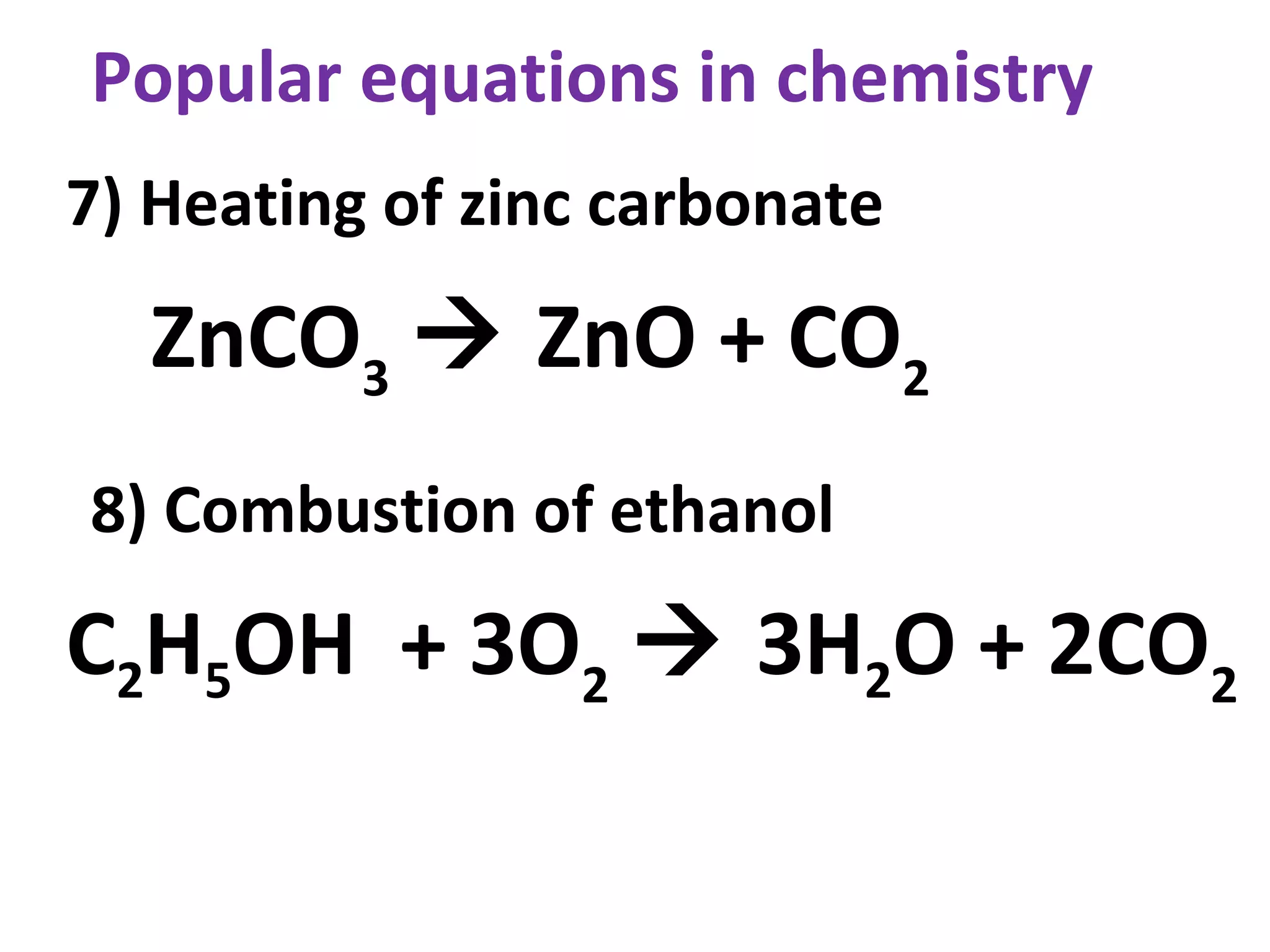 Popular equations in chemistry | PPT
