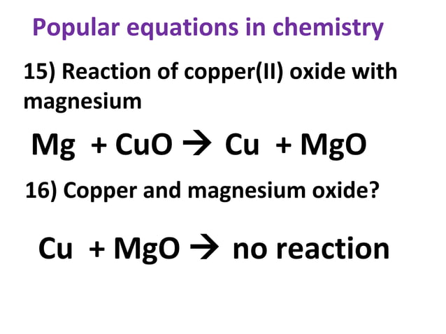Popular equations in chemistry | PPT | Chemistry | Science