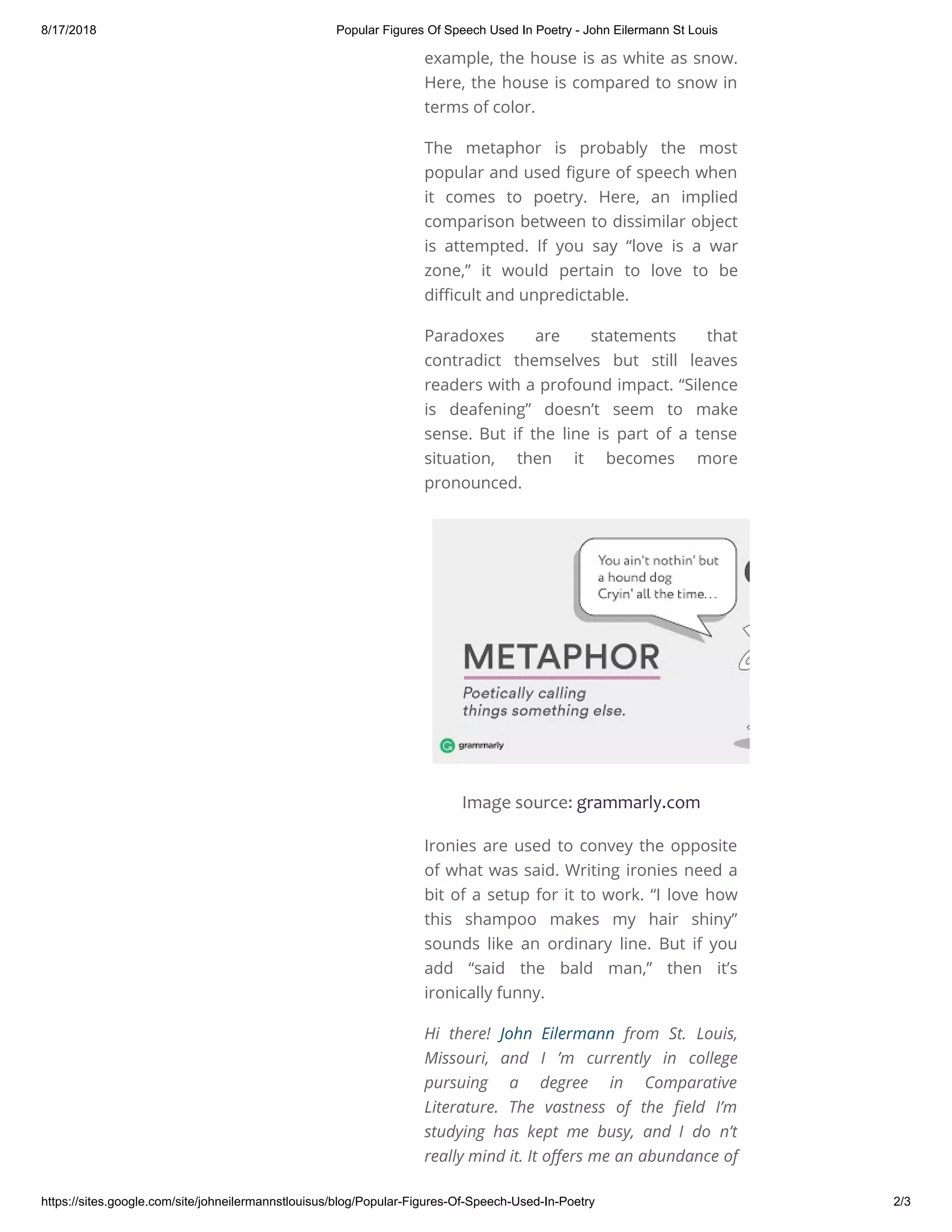 Popular Figures Of Speech Used In Poetry | PDF | Poetry | Books and ...