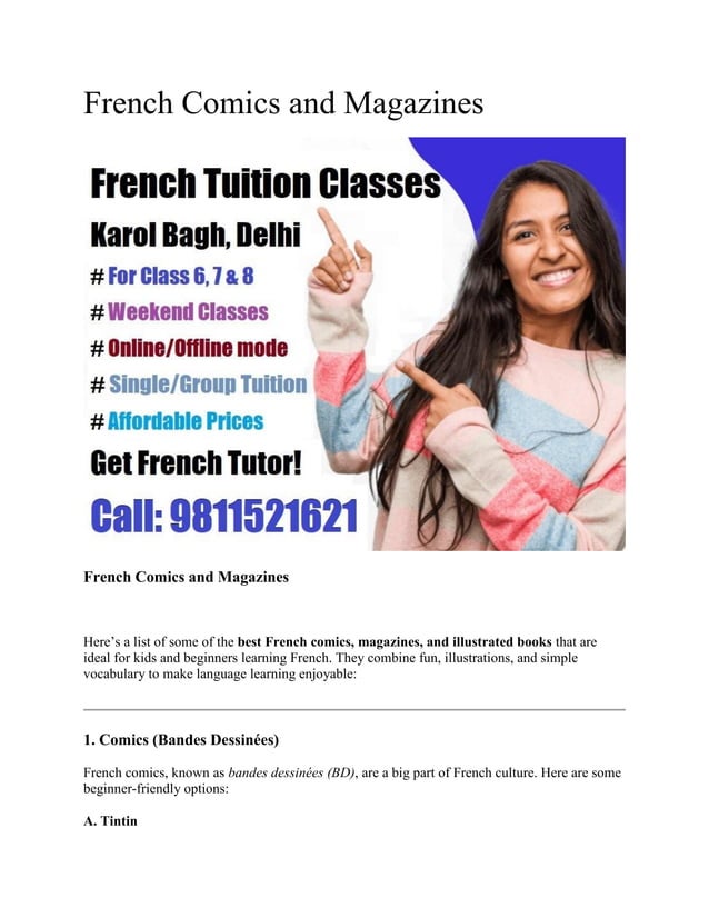 Popular French Language Comics and Magazines - Learn French Easy.pdf