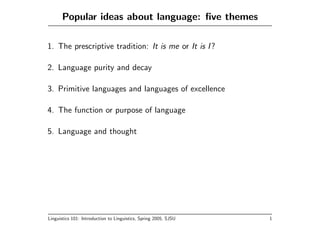Popular ideas language | PPT