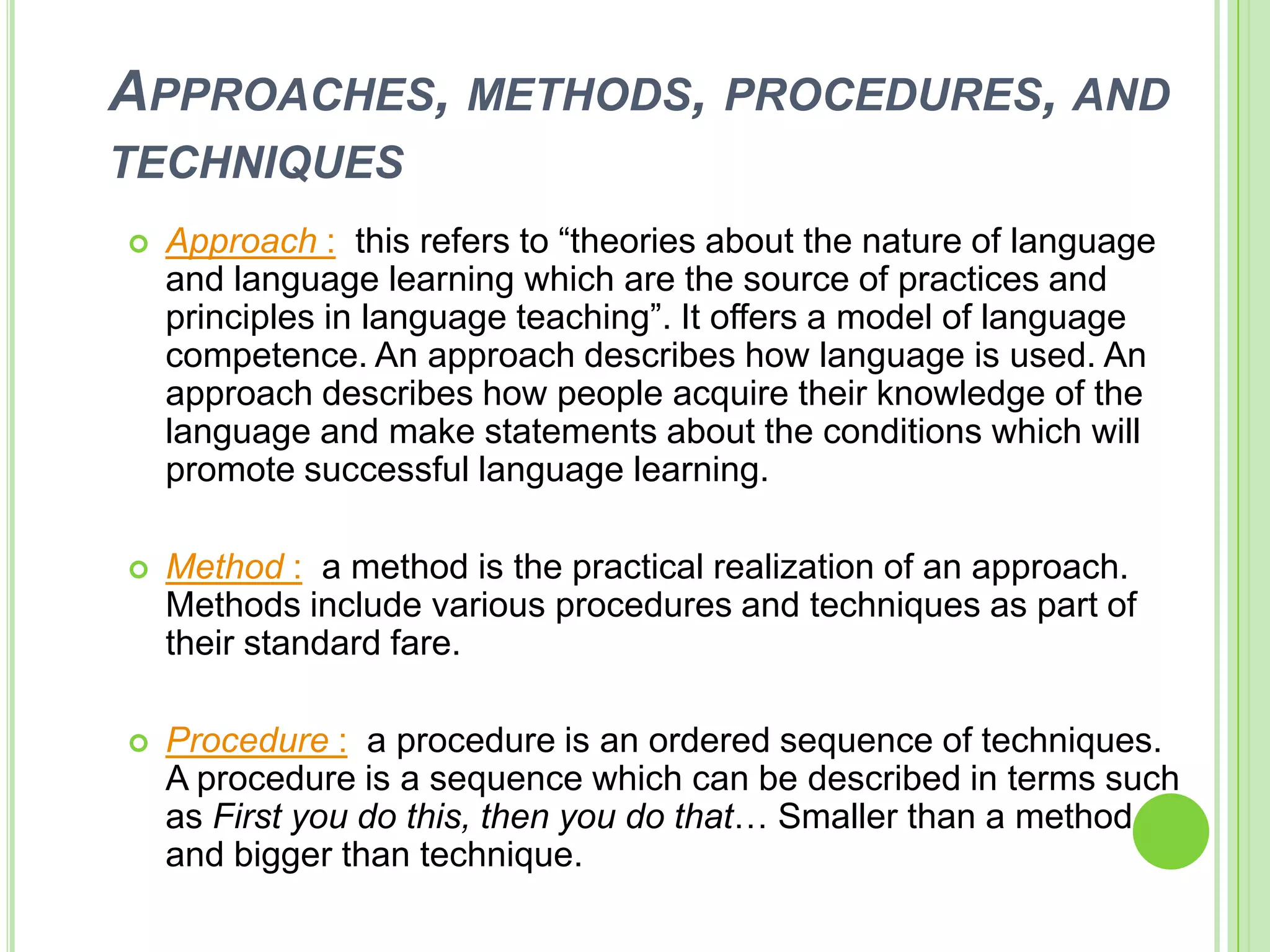 Popular methodology 21 oct 2011 | PPTX | Education