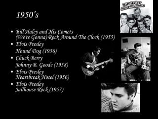 Popular music time line | PPT | Rock Music | Music