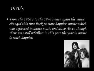 Popular music time line | PPT | Rock Music | Music