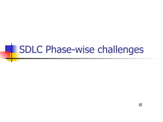 Popular Pitfalls In Sdlc Phases 1 | PPT | Computer Software and ...