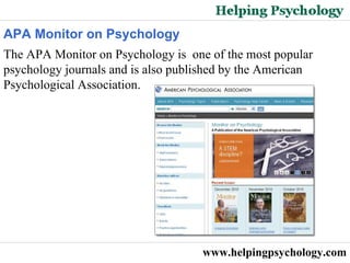 Popular Psychology Journals | PPT