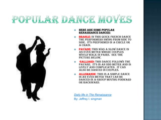 Popular Songs And Dances Of The Renaissance Period | PPTX