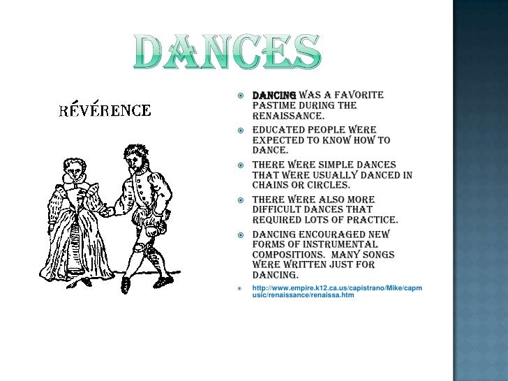 Popular Songs And Dances Of The Renaissance Period