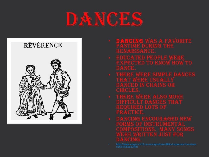Popular Songs And Dances Of The Renaissance Period