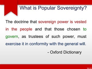 Popular Sovereignty Definition