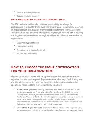 POPULAR SUSTAINABILITY STANDARDS & CERTIFICATIONS IN 2025.docx