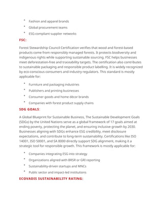 POPULAR SUSTAINABILITY STANDARDS & CERTIFICATIONS IN 2025.docx