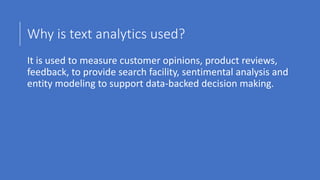 Popular Text Analytics Algorithms | PPTX | Artificial Intelligence ...