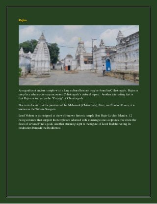 Popular Tourist Destinations in Chhattisgarh | PDF
