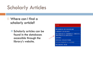 Popular Magazines vs. Scholary Journals | PPT