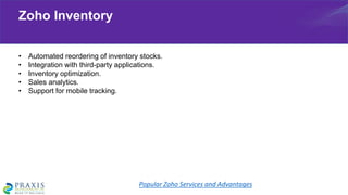 Popular Zoho Services and Advantages | PPTX
