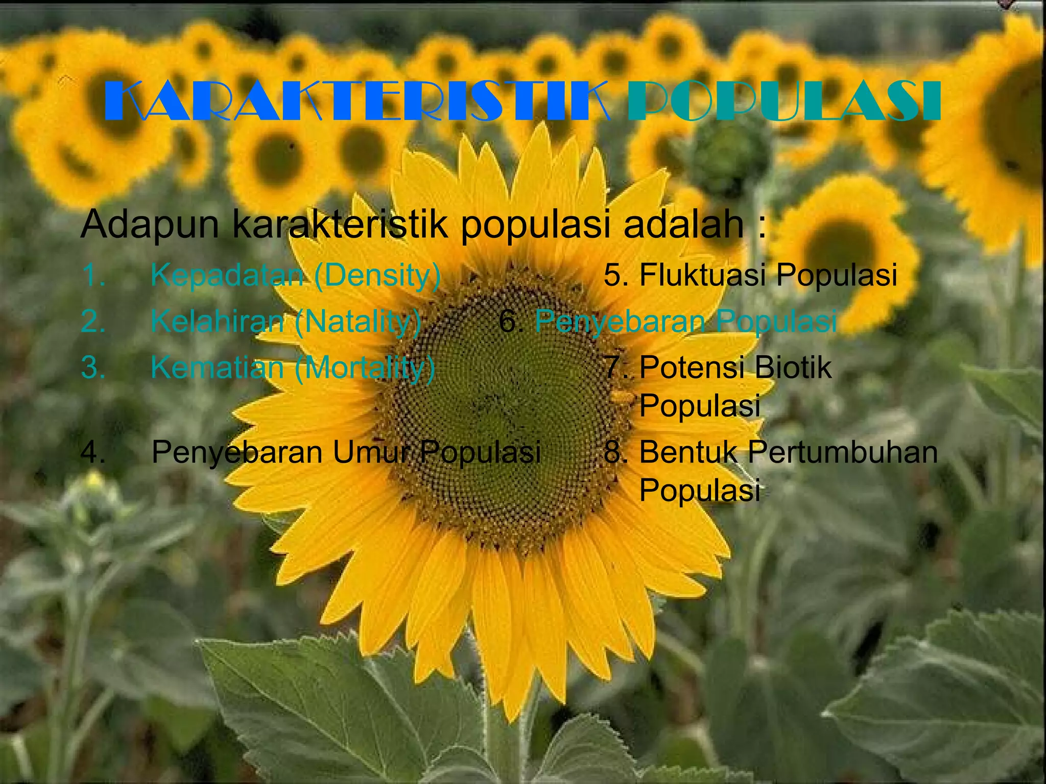 Populasi dan karakteristik populasi | PPT