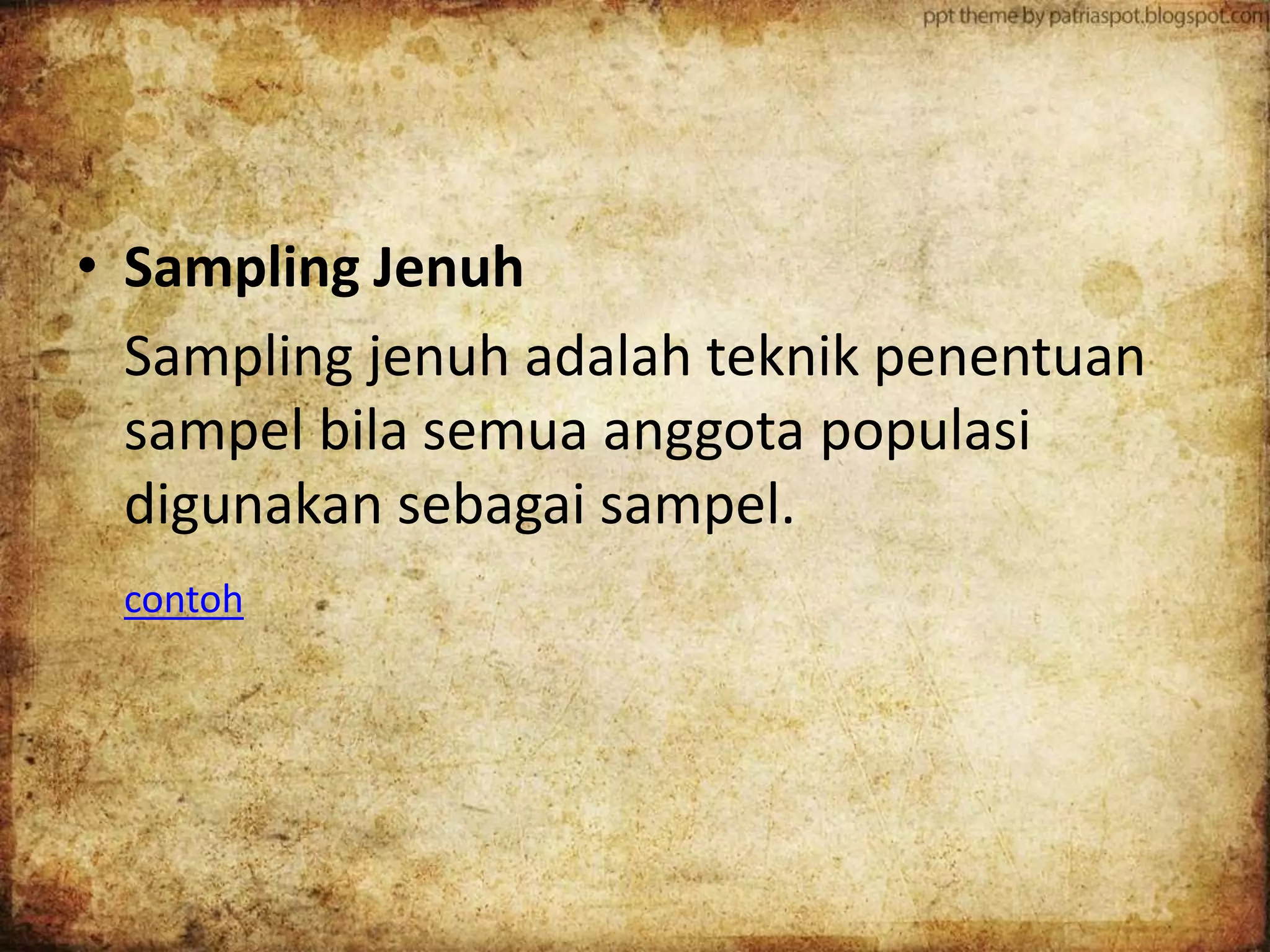 Populasi dan sampel | PPTX